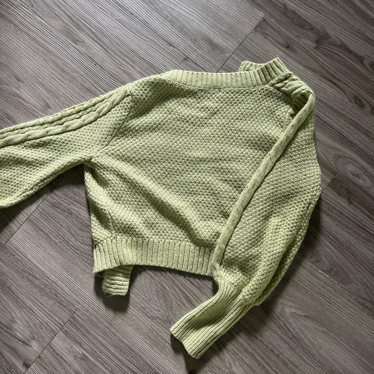 Wild Fable Green Buttoned Cardigan (cropped) in... - Depop