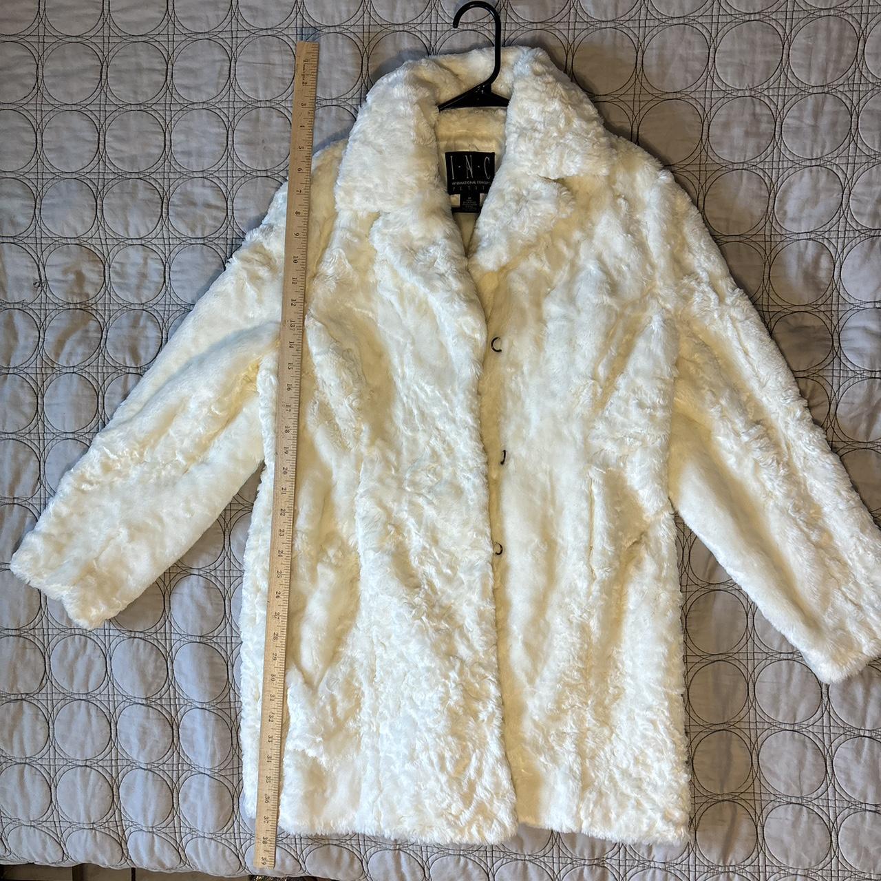 faux fur INC coat! So fab for the fall or winter! ... - Depop