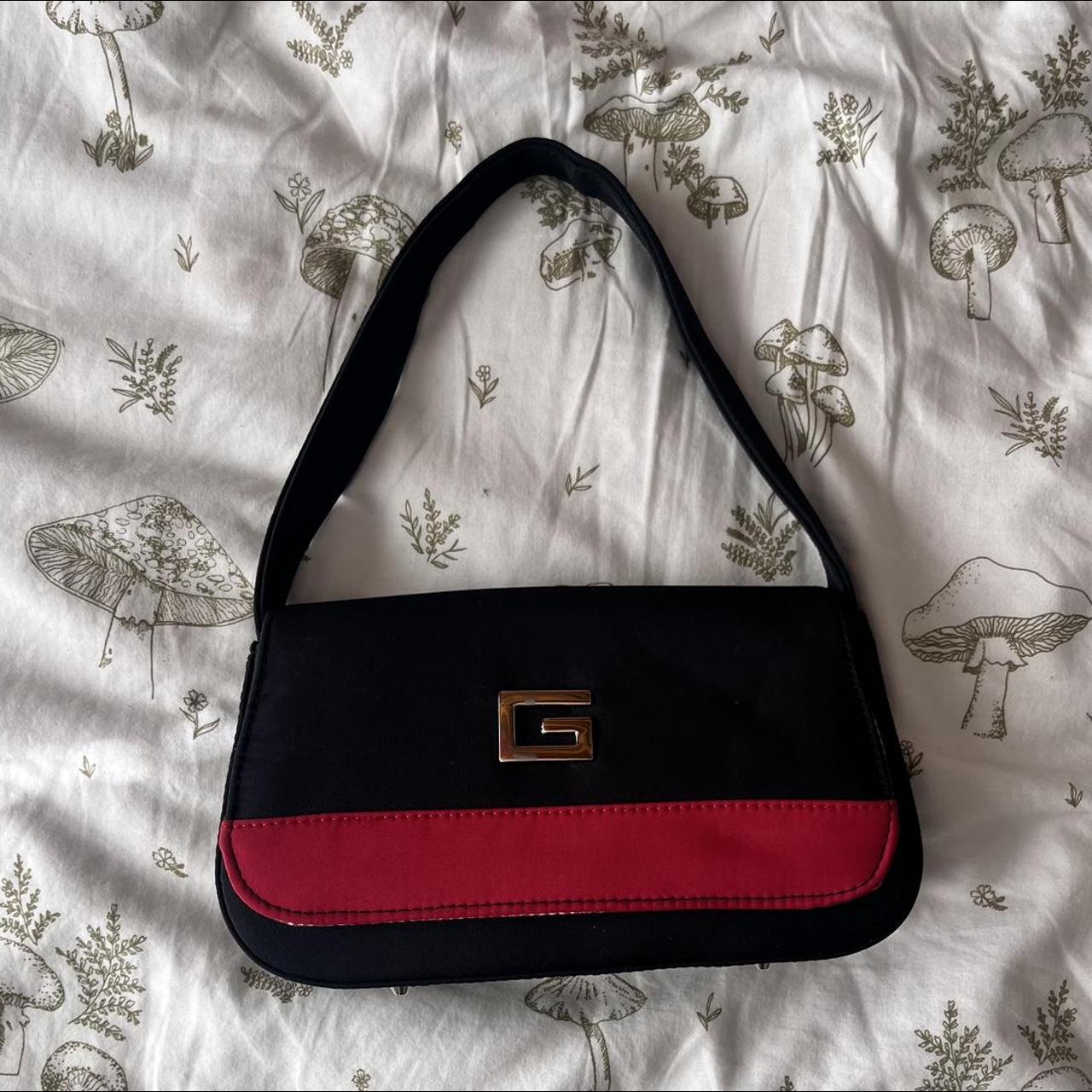 Red and black “G” purse short strap no brand, got... - Depop