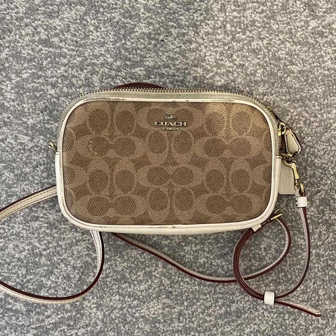 coach monogram crossbody bag. signs of wear. - Depop