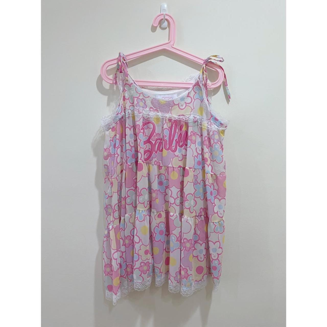 Two Straps Dress Loose Fit ʕ•ᴥ•ʔ Barbie Floral... | Depop
