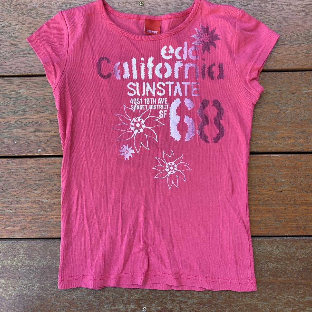 Pink Espirit Baby Tee. 💓💓 No size label, but would... - Depop