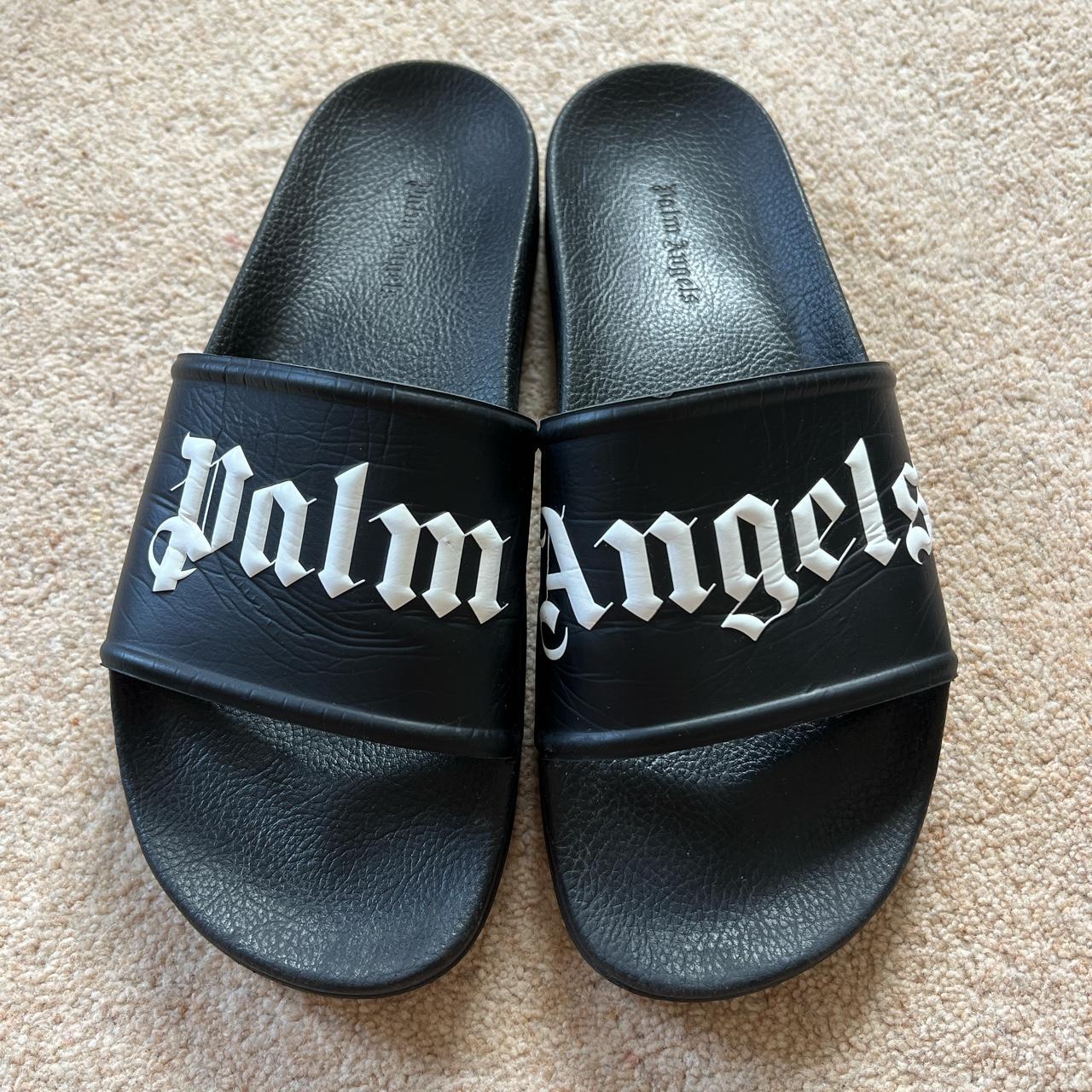 Palm Angels sliders. UK 9.5 EU 44. Worn a few times,... - Depop