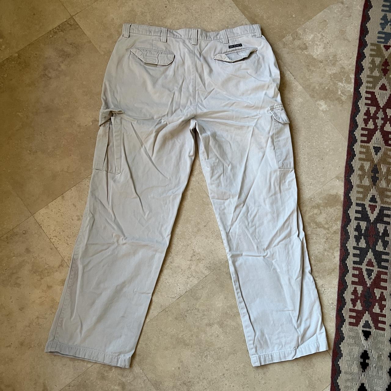 Chaps Men's Grey and White Trousers | Depop