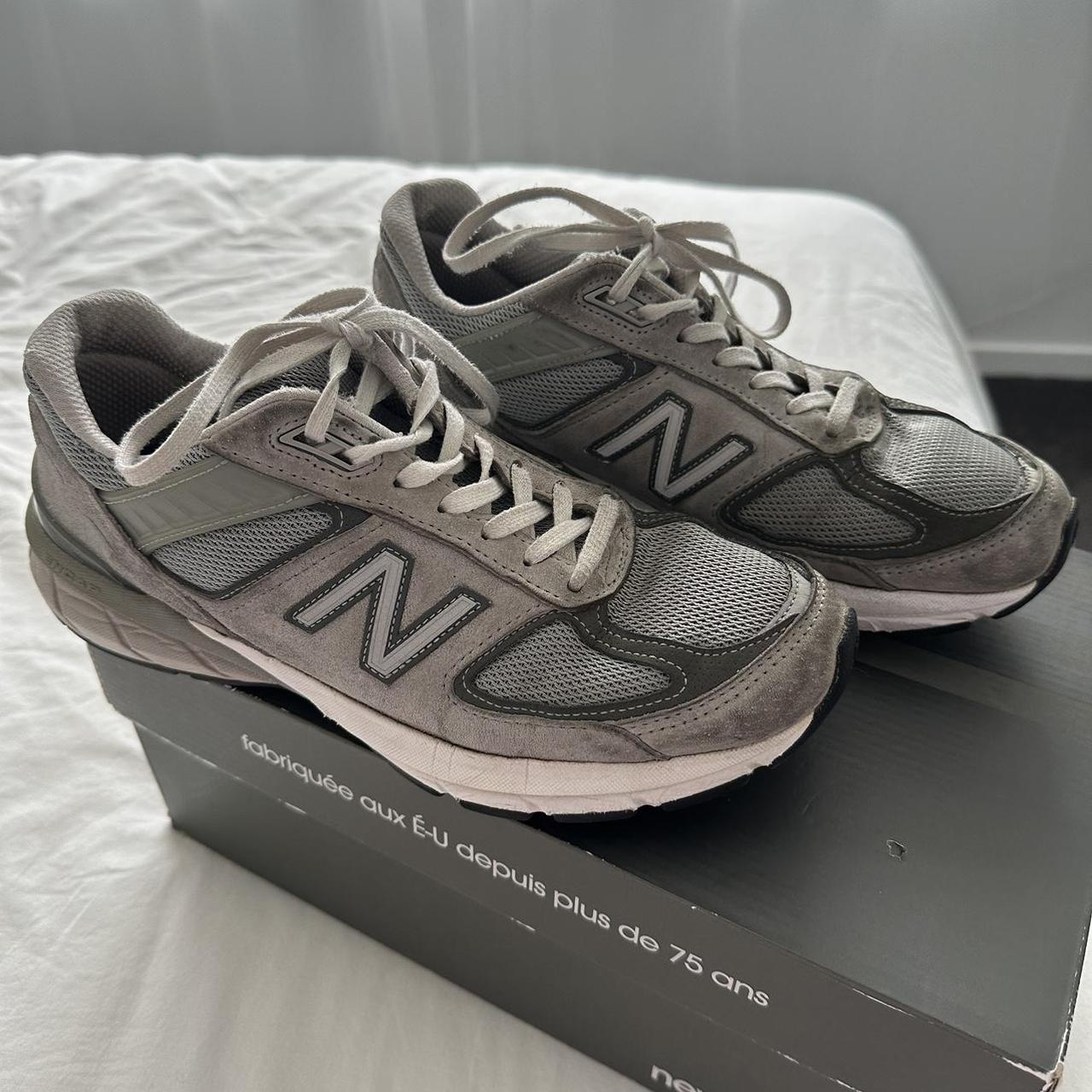 New Balance 990v5 Grey / White Running Shoes /... - Depop