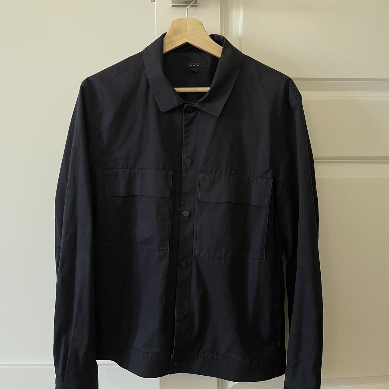 COS Men’s Navy Cotton Jacket (Size... - Depop