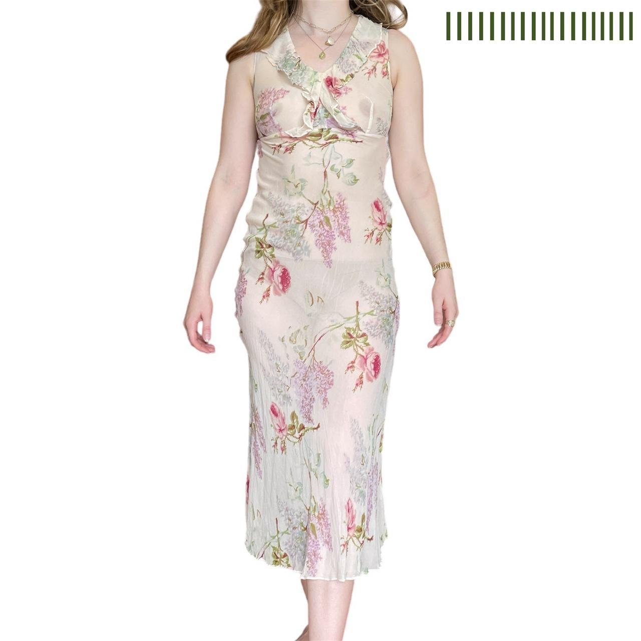 90s Jill Stuart bias cut silk dress, the most... - Depop