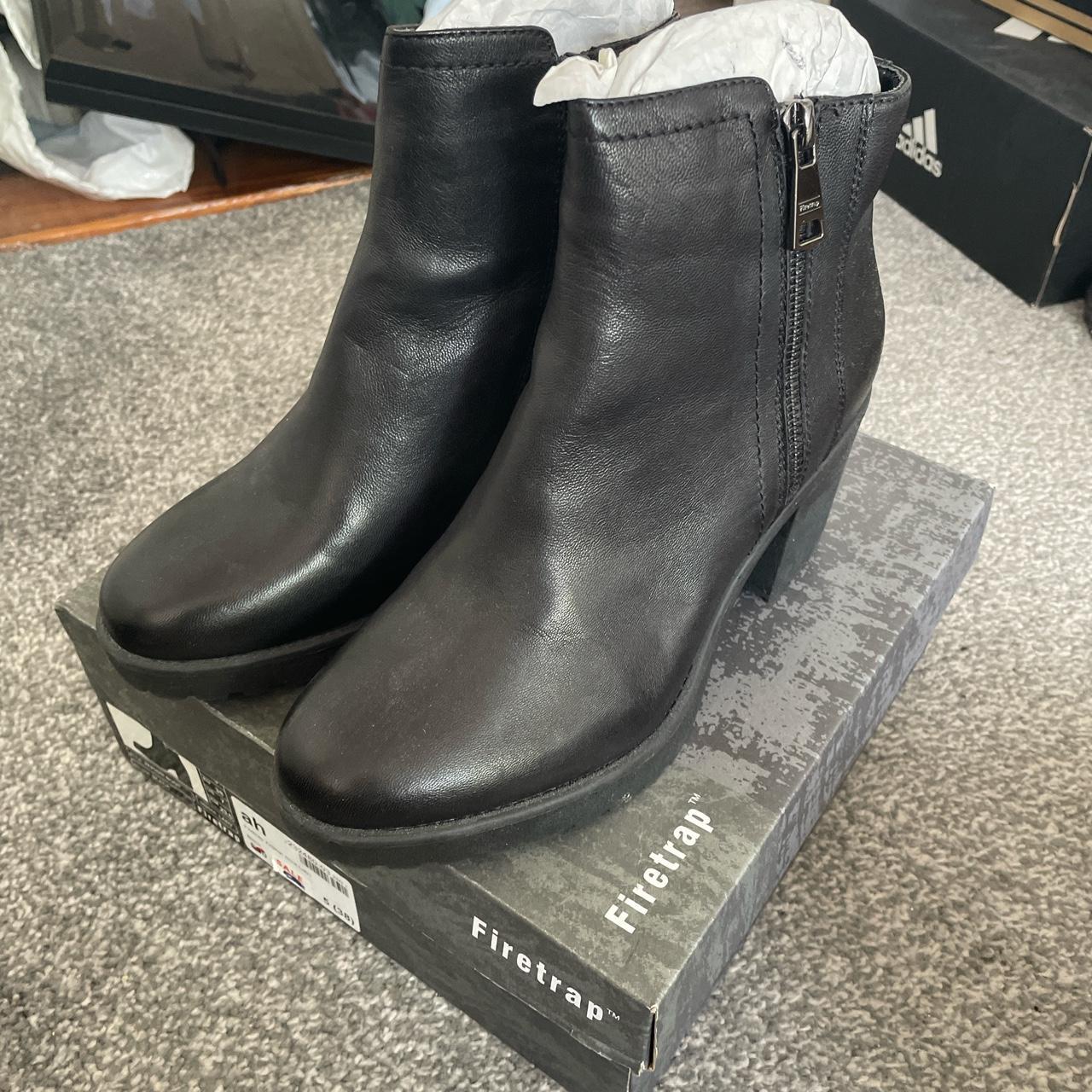 Firetrap heeled leather boots size UK 5 Perfect... - Depop