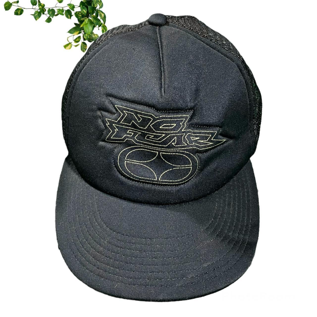 No Fear Men's Black and Gold Hat | Depop