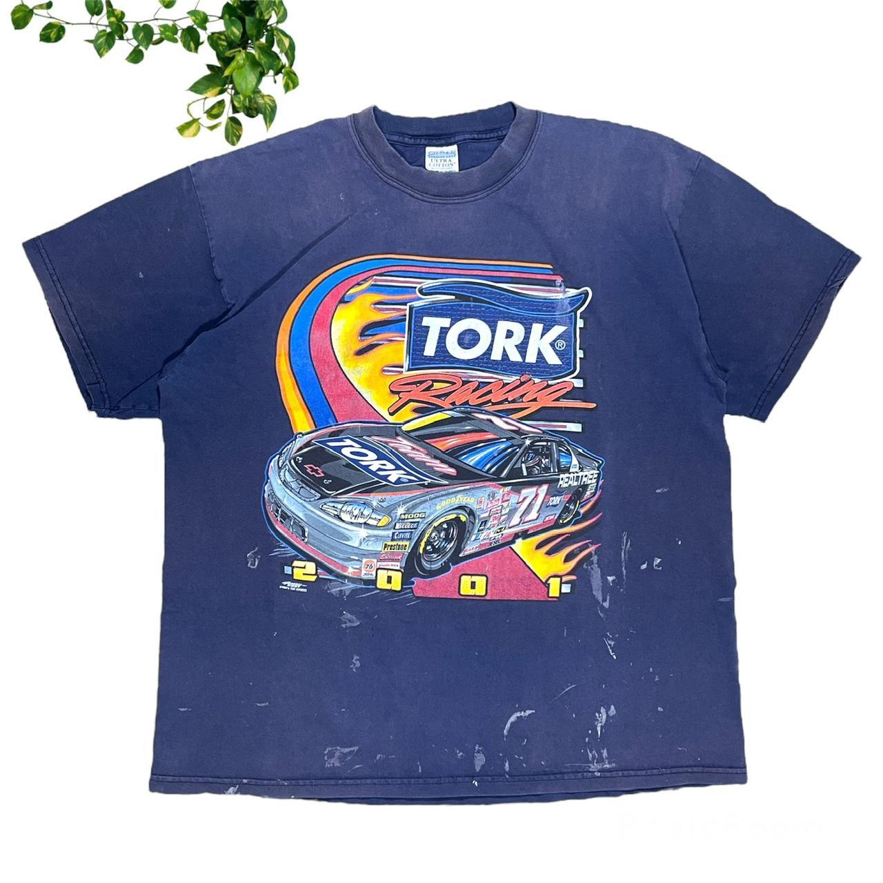 2001 Tork Racing Dave Marcis 71 Race Car T Shirt... - Depop