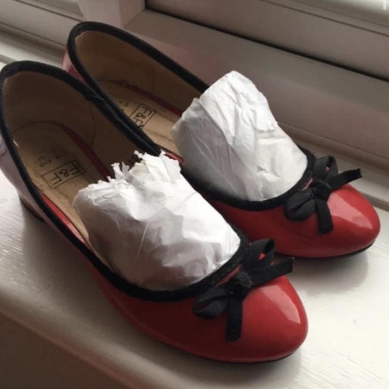 Red block heel shoes size 37/4 Selling because 1/2... - Depop