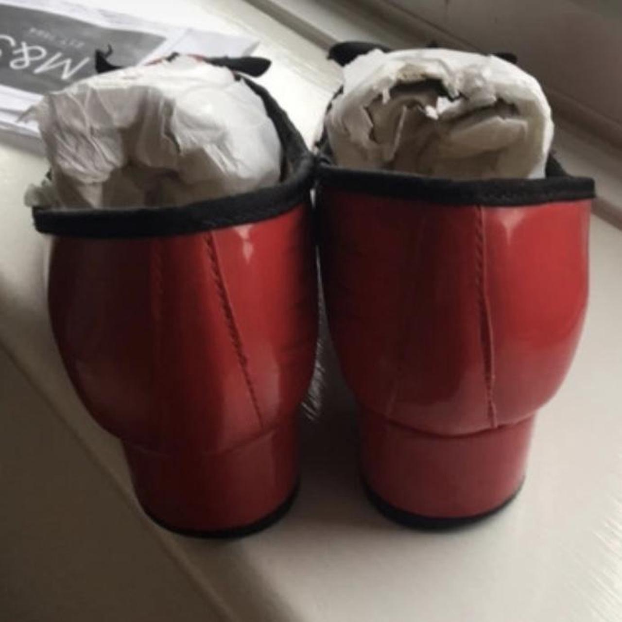 Red block heel shoes size 37/4 Selling because 1/2... - Depop