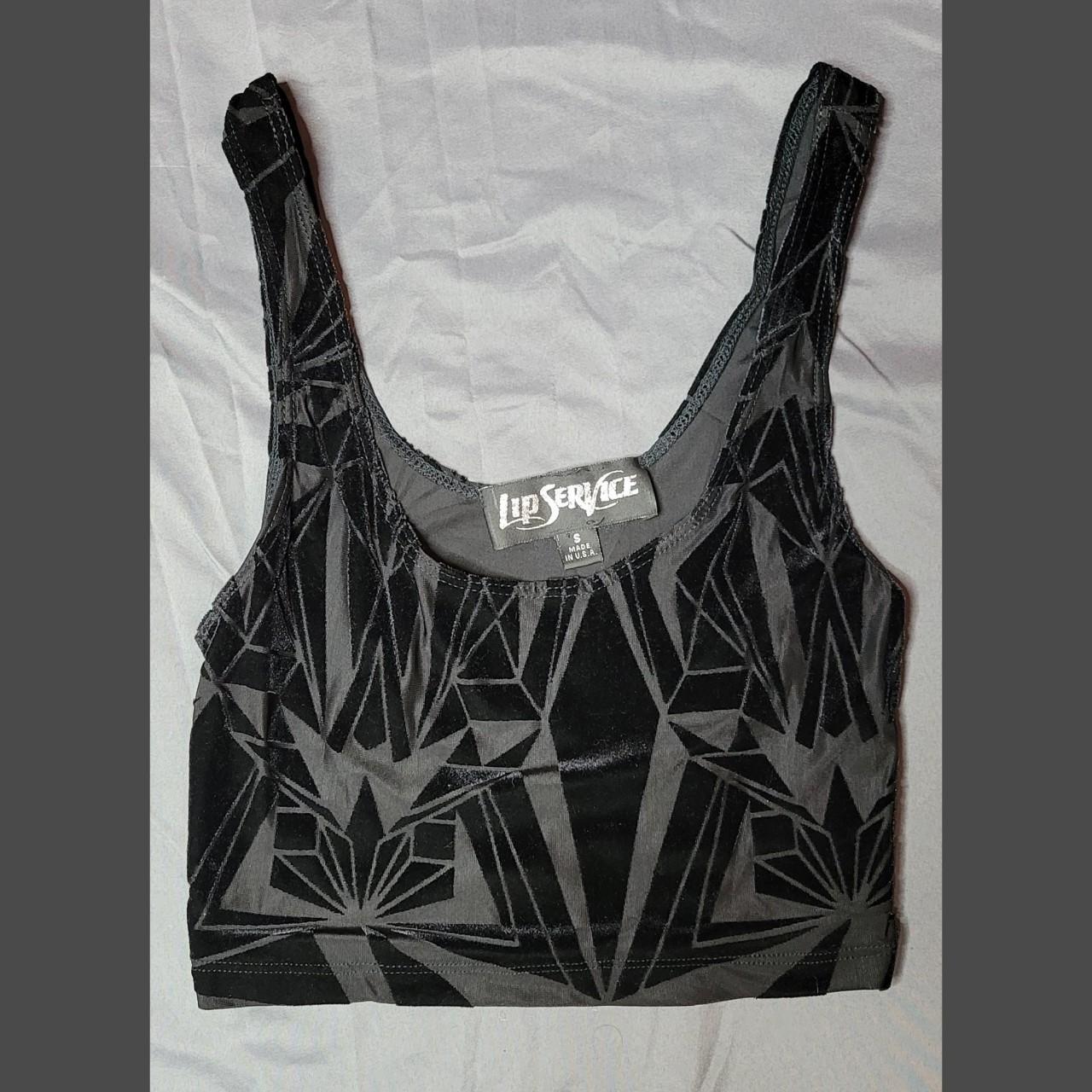 Lip Service Crop Top. Lip Service Crop Top with... - Depop