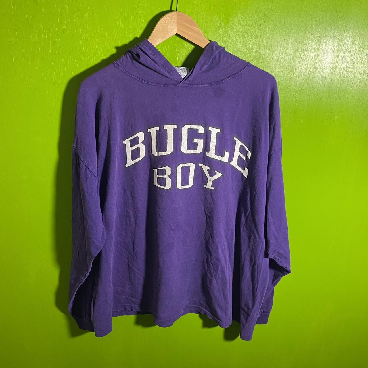 Vintage 90s Bugle boy logo hoodie shirt. Is in... | Depop
