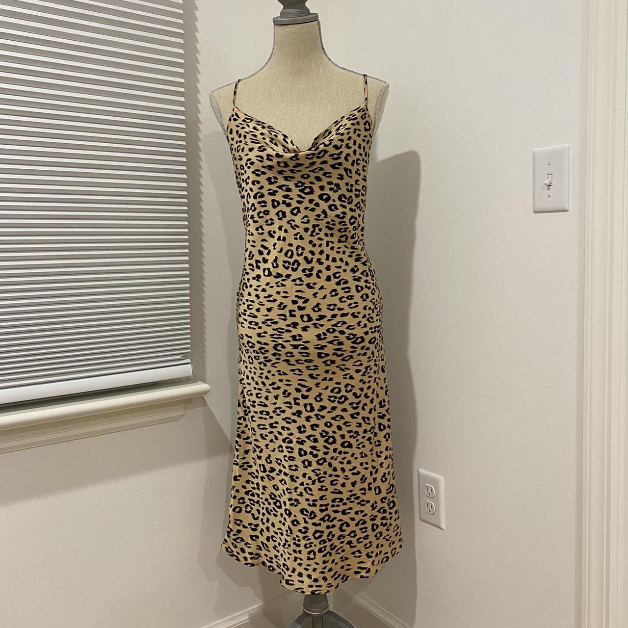 Bardot Women's Tan and Black Dress | Depop