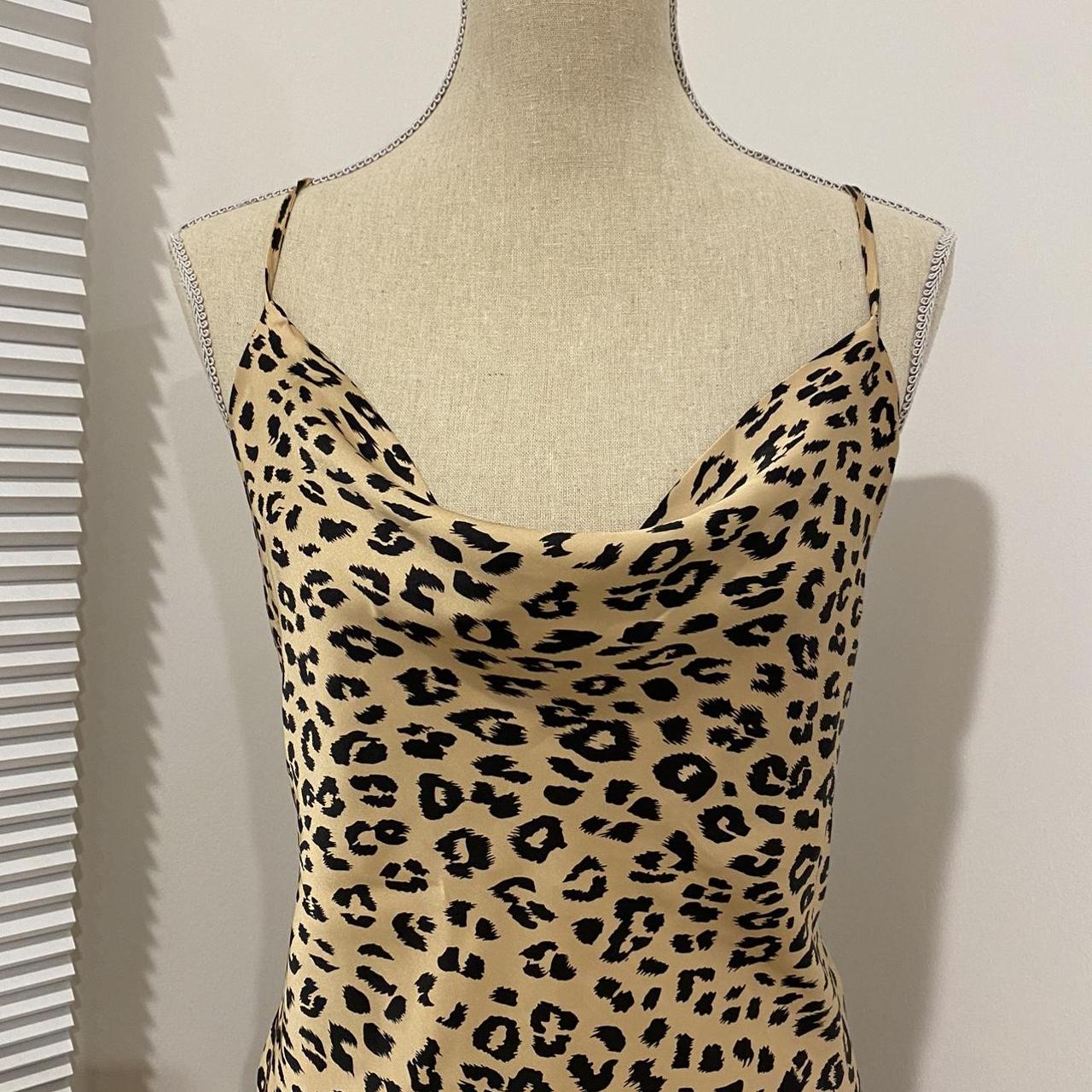 Bardot Women's Tan and Black Dress | Depop