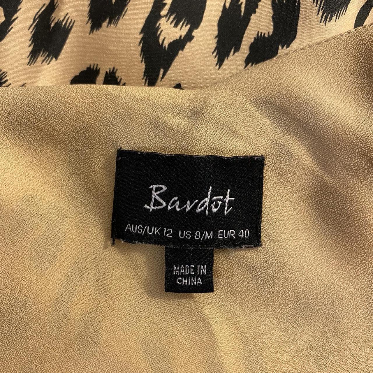 Bardot Women's Tan and Black Dress | Depop