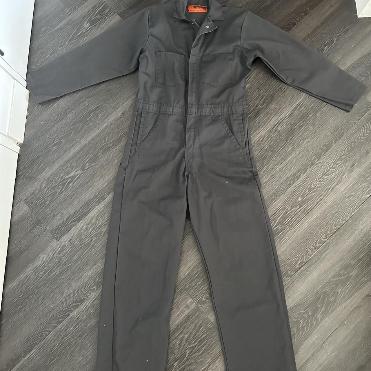 GREY UNIVERSAL OVERALL COMPANY MENS JUMPSUIT SIZE... - Depop