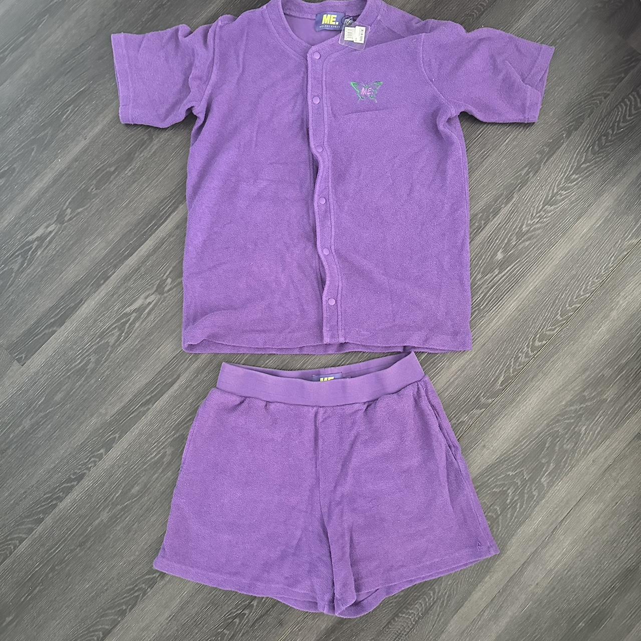 MELODY EHSANI MEDIUM PURPLE TERRY CLOTH SET... - Depop