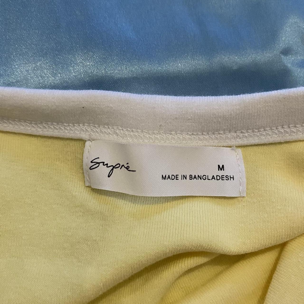 💗Yellow And White Butterfly Diamanté Crop Top - Depop