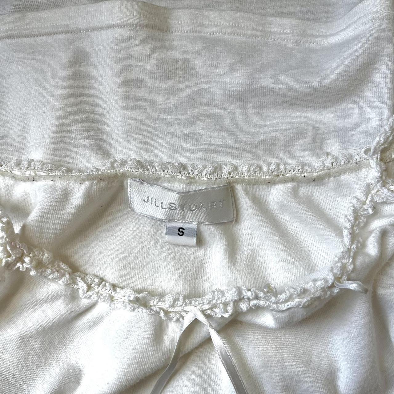 Jill Stuart white camisole with ribbon string... - Depop
