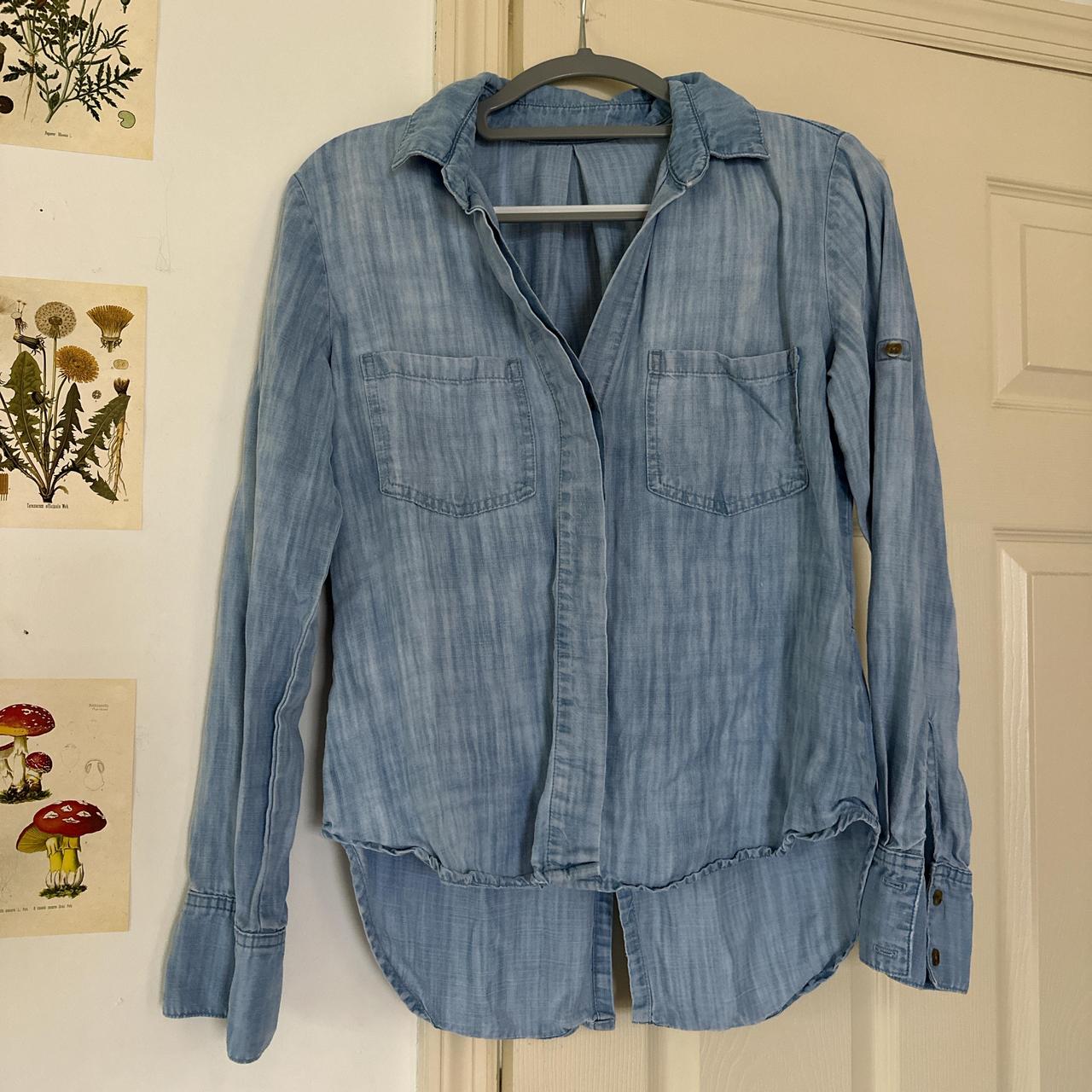 Really cool blue button up with collar Very soft and... - Depop