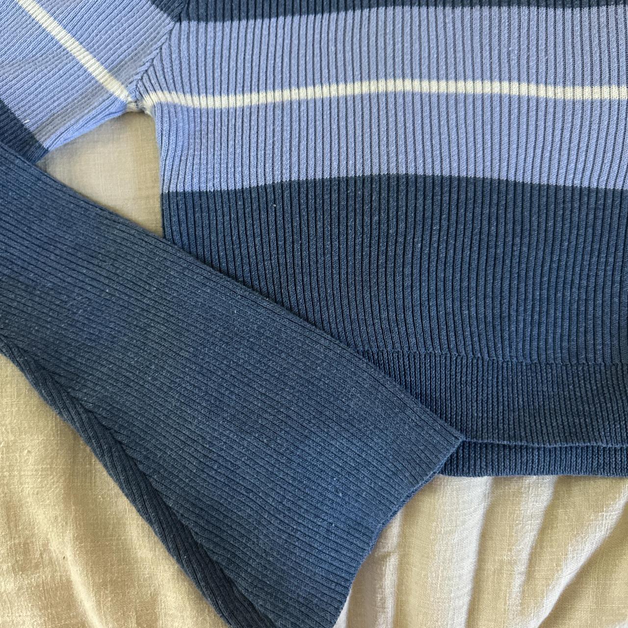 Cropped blue sweater Soooo cute and soft! - Depop