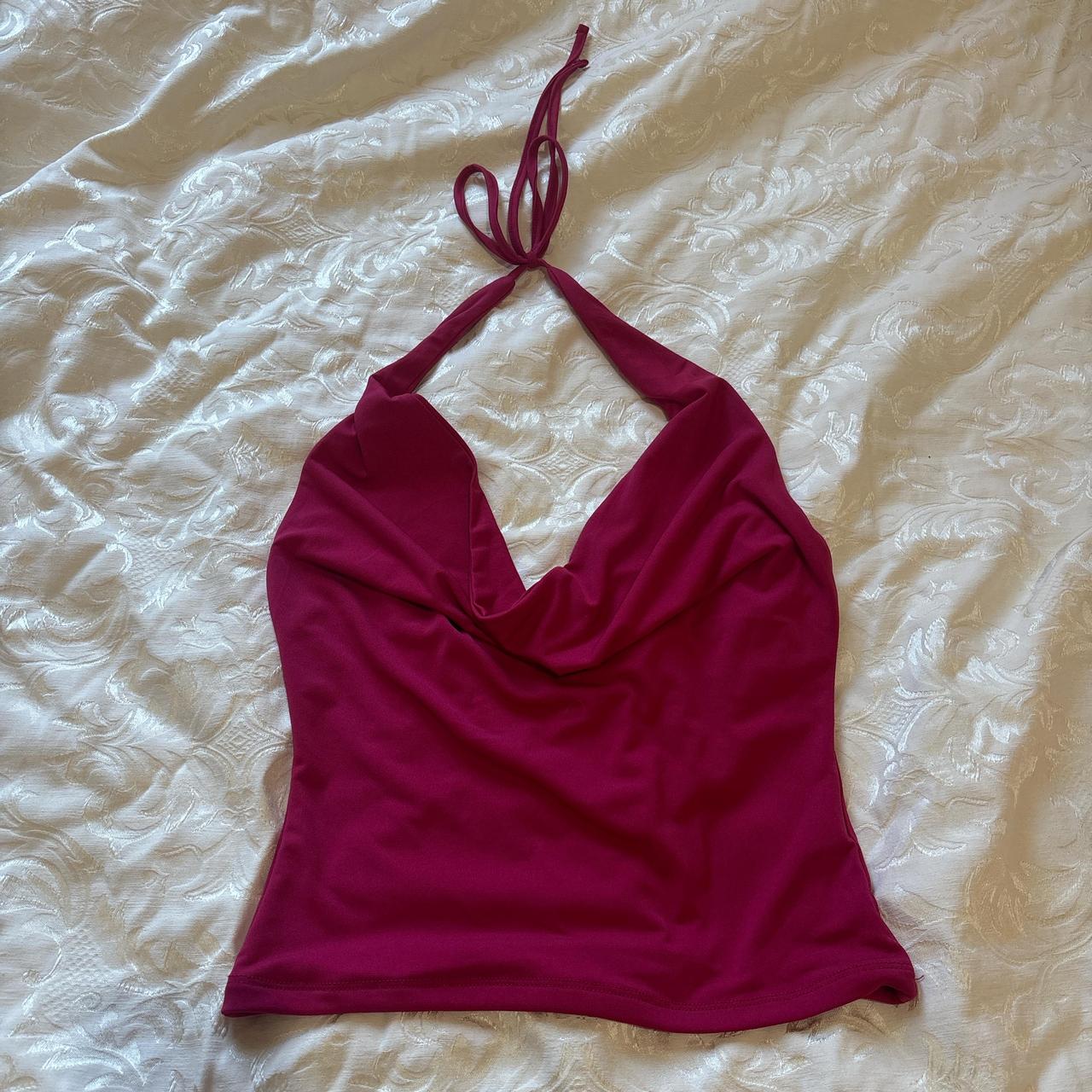 Glassons pink halter top with adjustable ties... | Depop