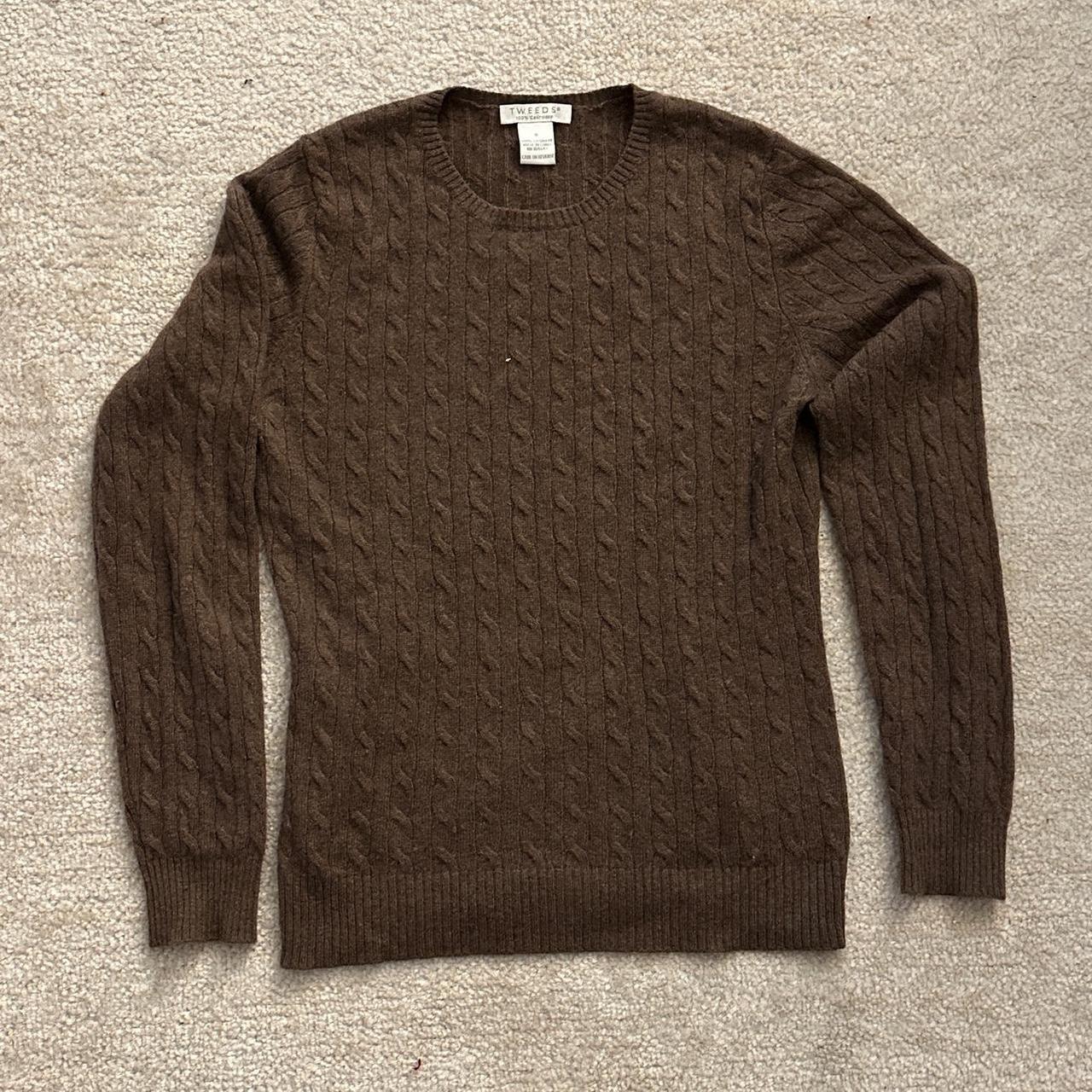 Tweeds Brown Sweater Womens - Depop