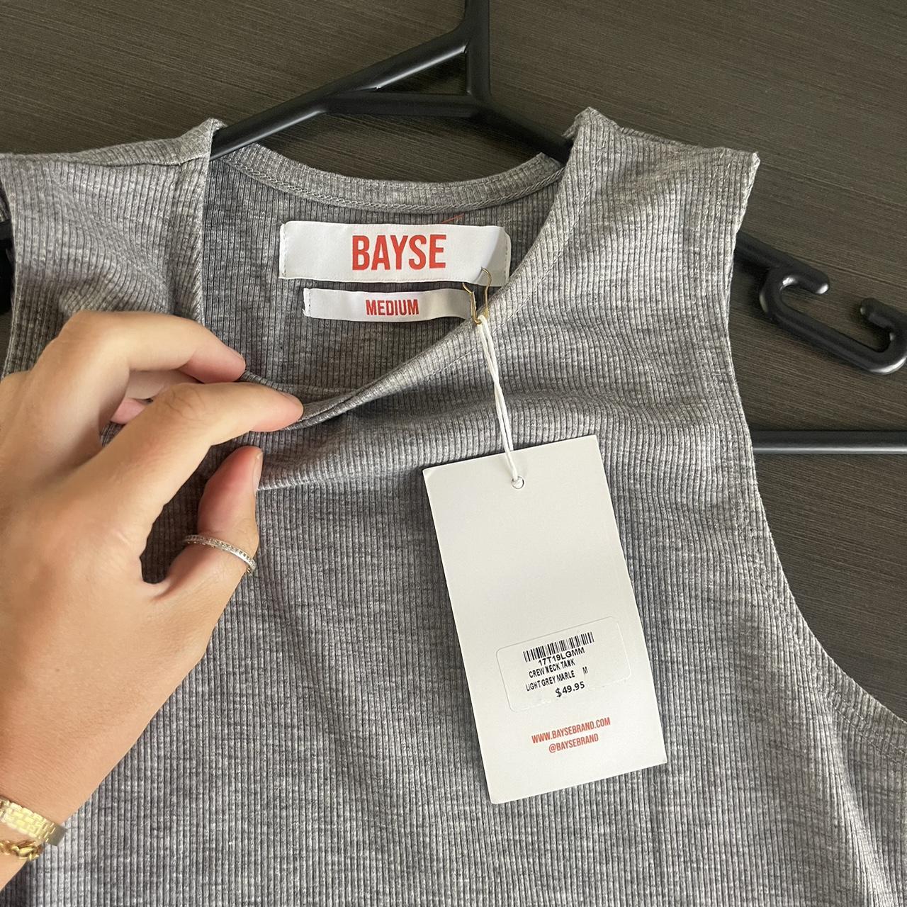 Bayse Brand - Crew neck tan (light grey marle) Size... - Depop