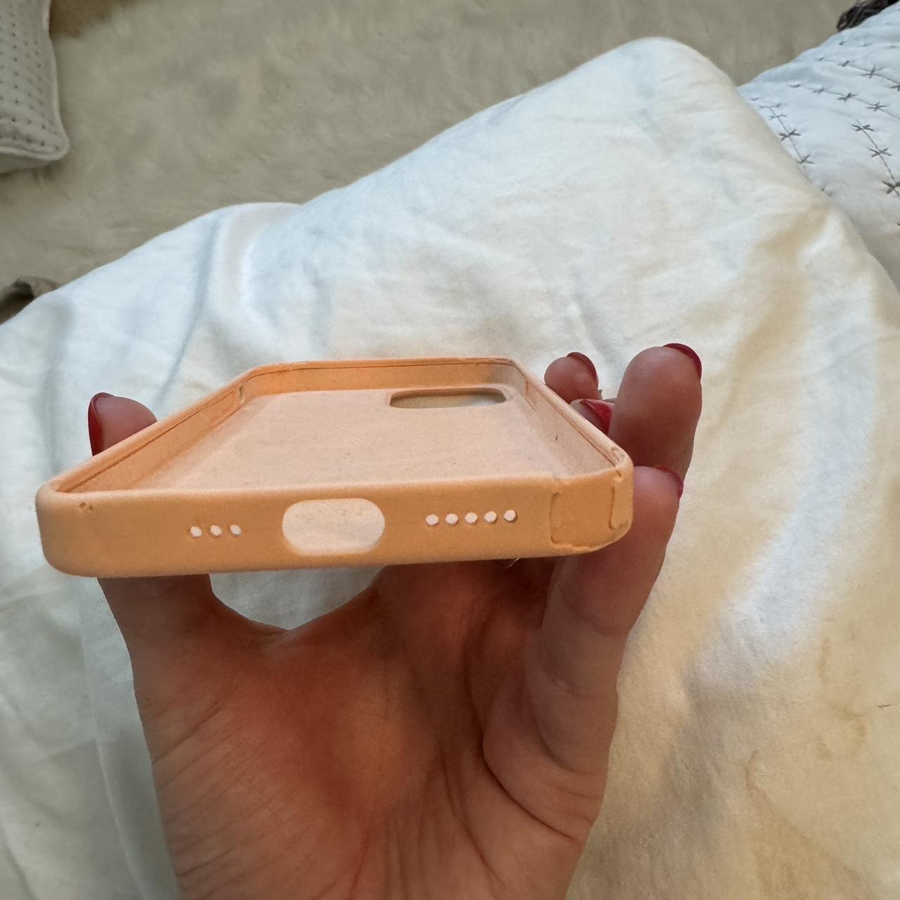 Peach iPhone 12 phone case. Fine condition. Apple... - Depop