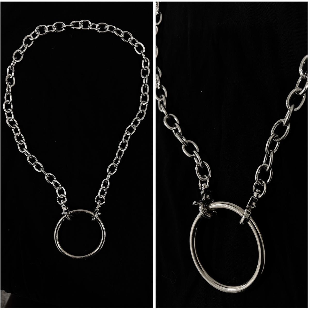 Ring Necklace with clips connecting to the ring size... - Depop