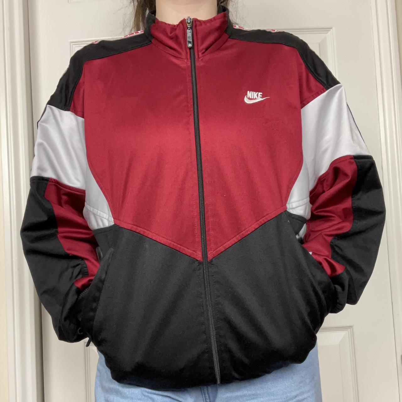 Nike Men's Red and Black Jacket | Depop
