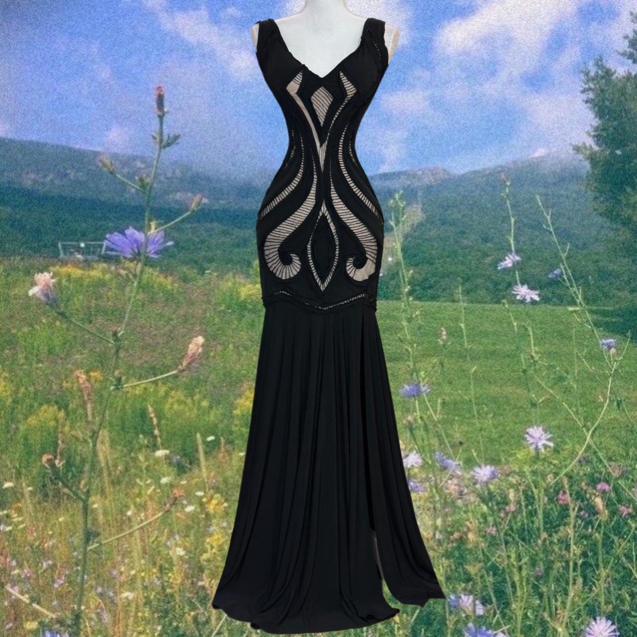 Black Tan Prom Dress Measurements • Size Small... | Depop