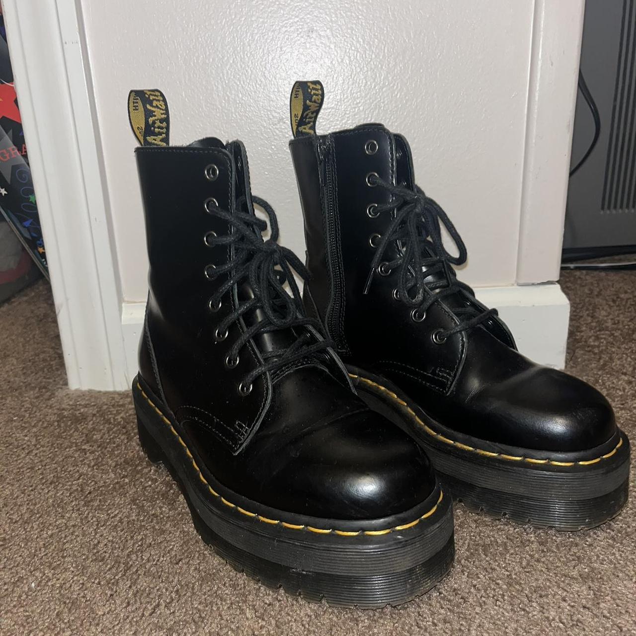platform doc martens size 7 lightly worn shipping... - Depop