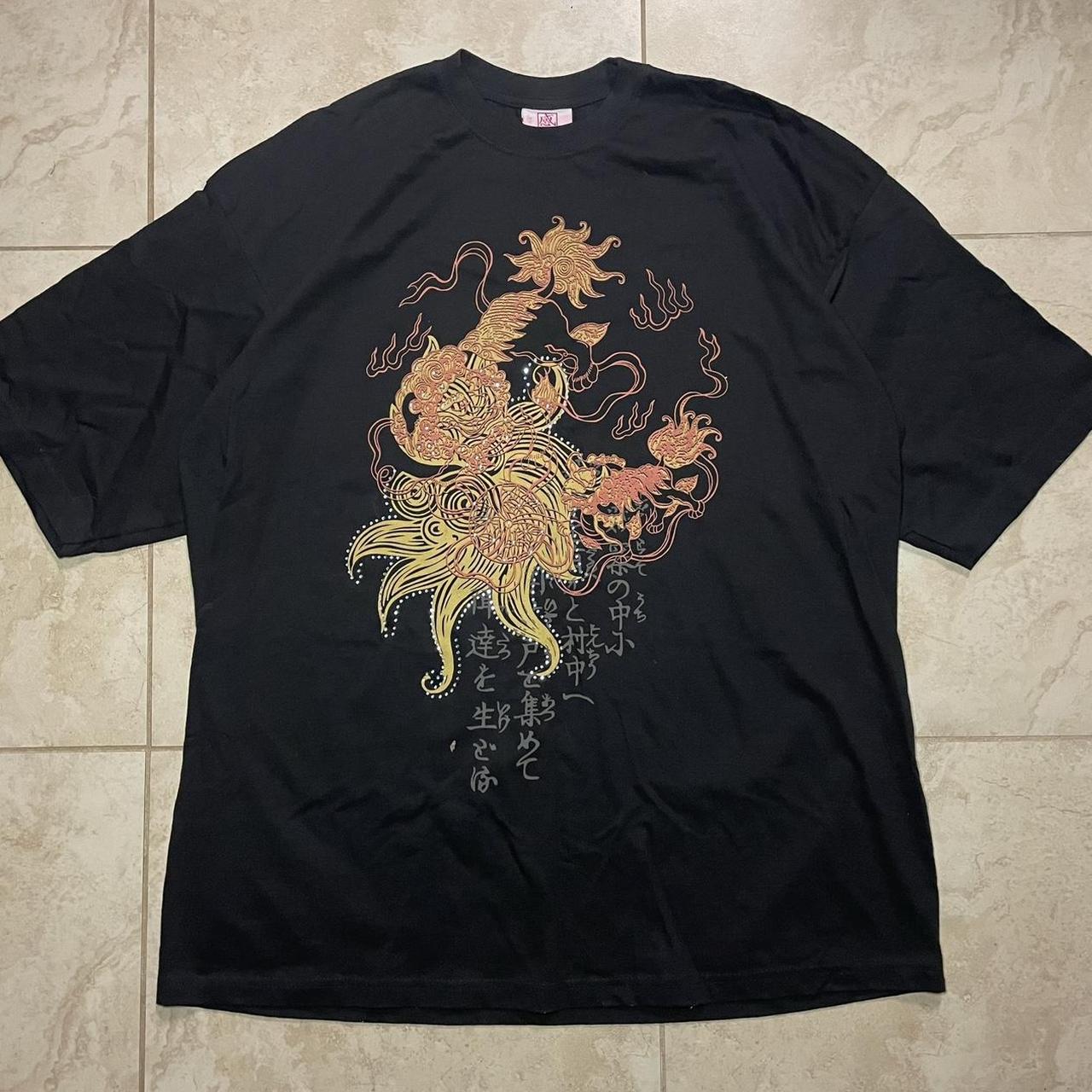 vintage 90s Kanji JNCO-style Japanese Rhinestone... - Depop