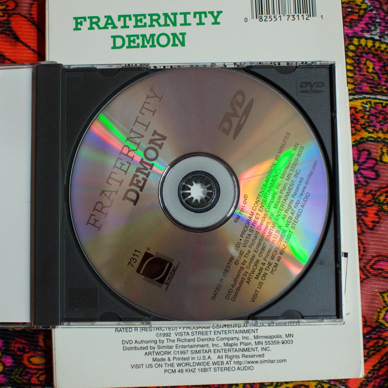 'Fraternity Demon' (1992) DVD (1997) Disc is used,... - Depop