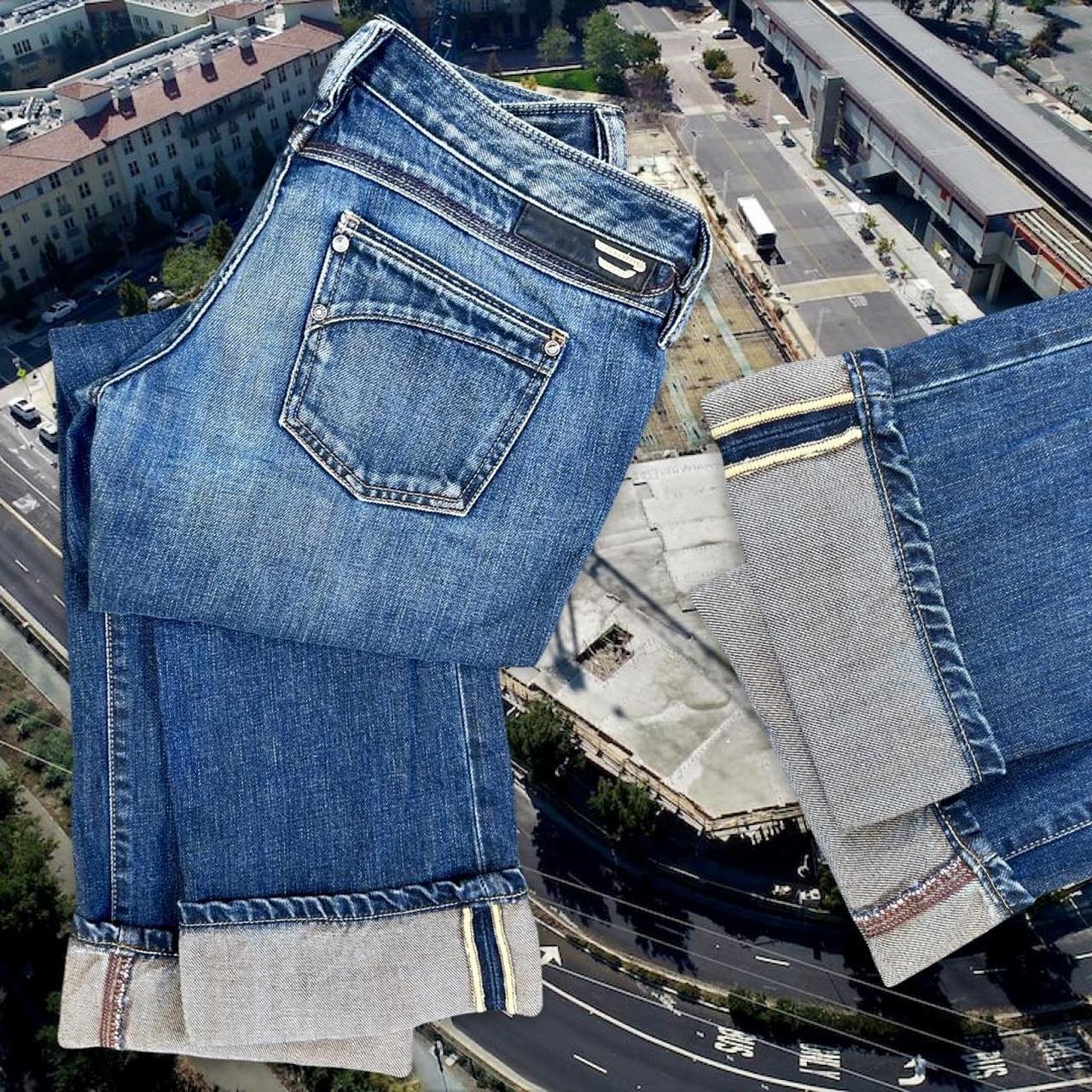 VINTAGE 2000s DIESEL LOW RISE LEATHER DETAIL... - Depop