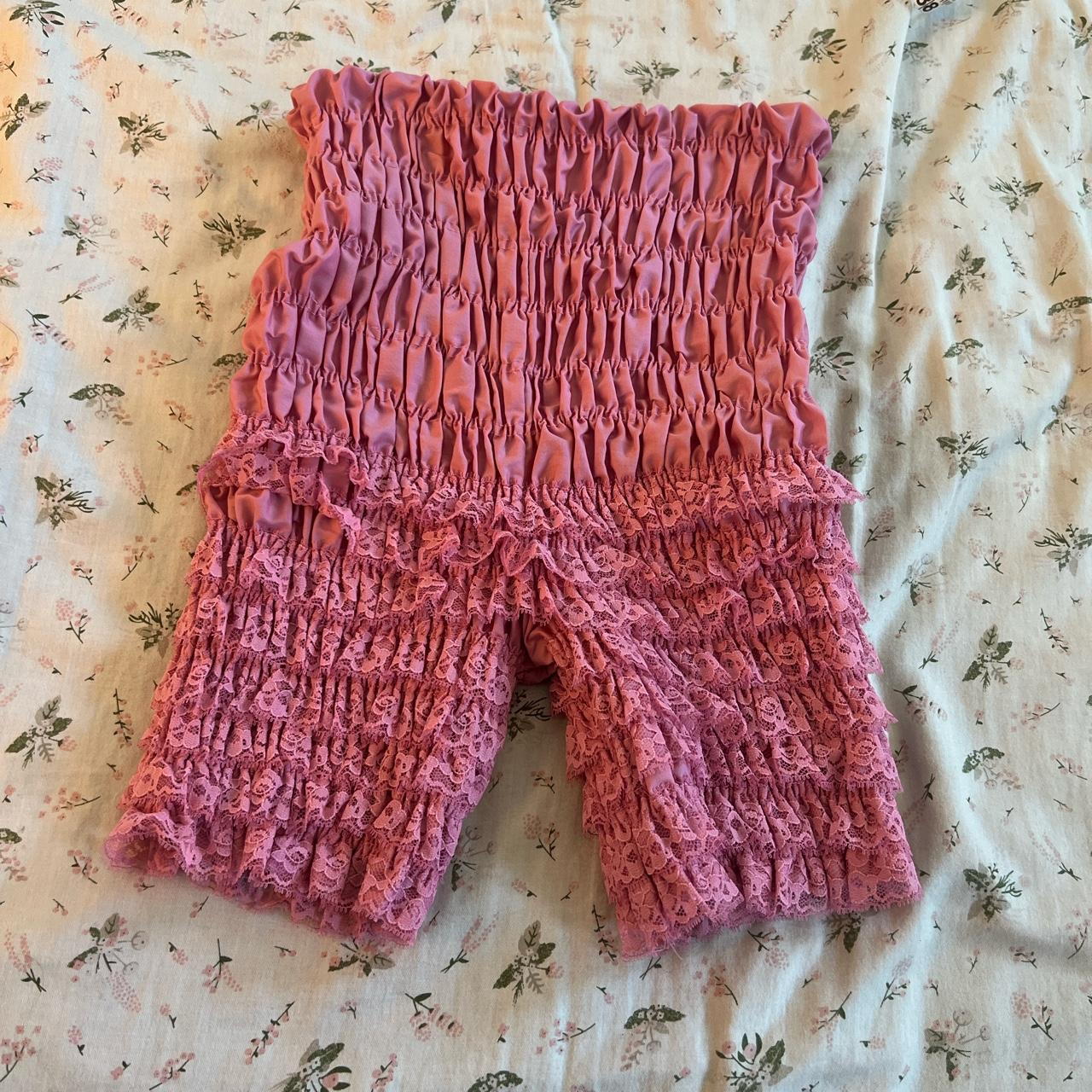 Vintage pink lace ruffled bloomers 🤍these are... - Depop