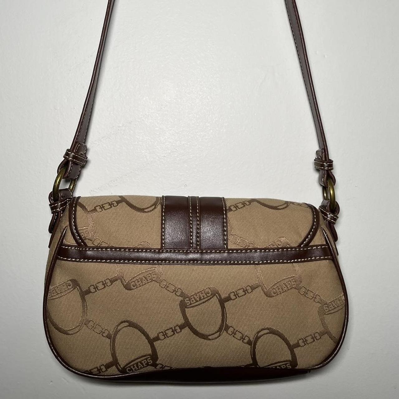 vintage brown tan crossbody leather purse in... - Depop