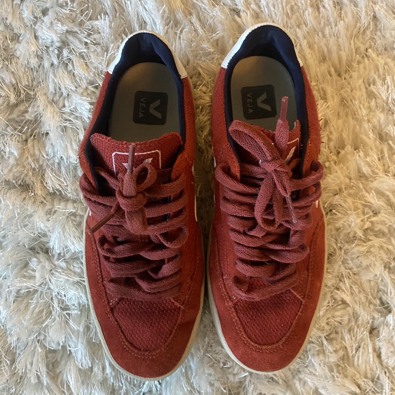 Veja Women's Red and White Trainers | Depop
