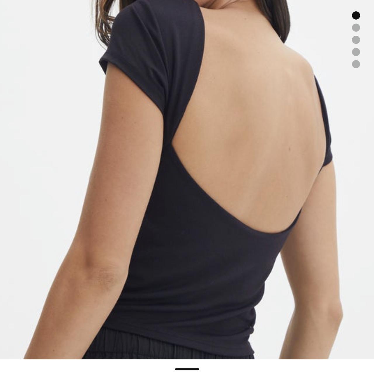 GLASSONS 🫶 Supersoft Backless Short Sleeve Top -... - Depop