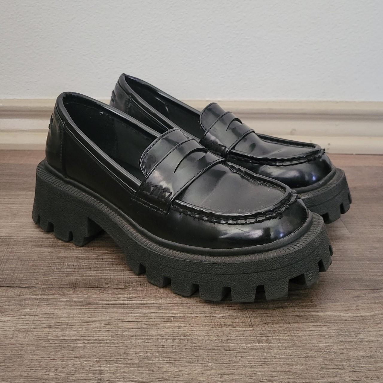 Super chunky shiny loafers. Really easy to keep... - Depop