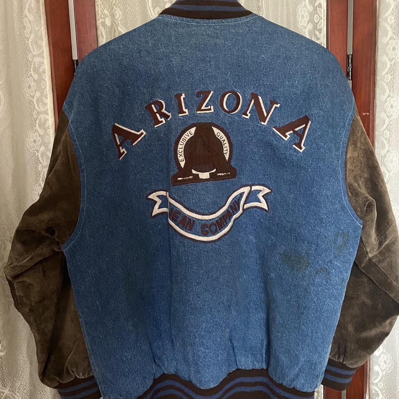 VINTAGE 90's Arizona Jean Jacket Mens Small Suede... - Depop