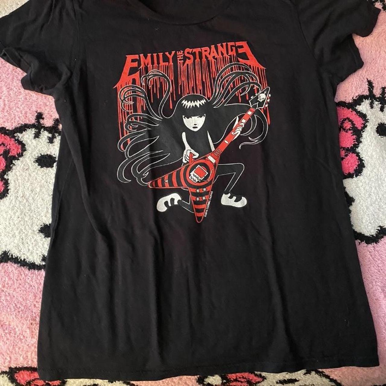 Emily The Strange Guitar Tee Size: M Color: Black,... - Depop