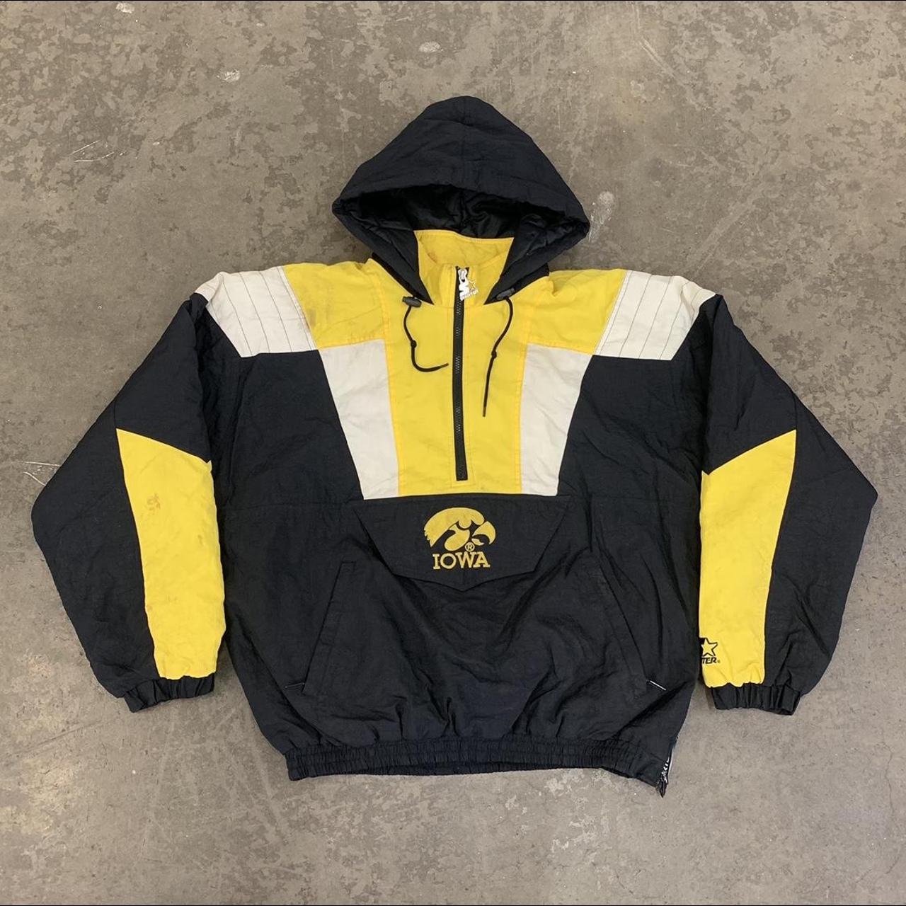 vintage 90s Starter Iowa university Hawkeyes color... - Depop