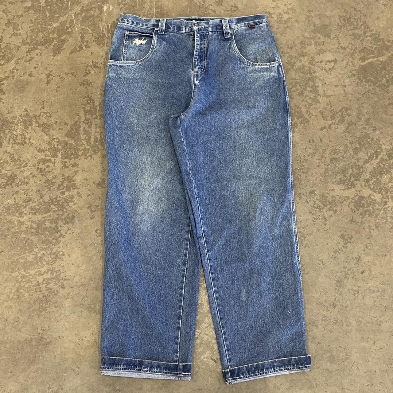 vintage 90s Fubu the collection jeans regular Wash... - Depop