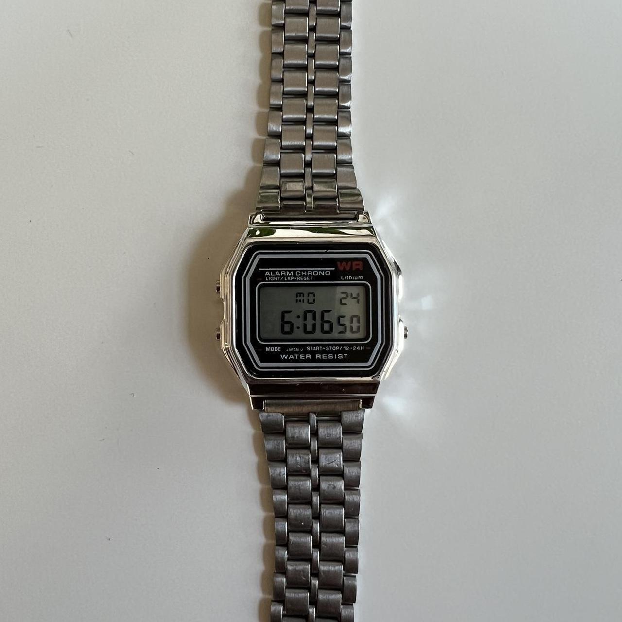 y2k 2000s vintage retro casio like style silver... - Depop