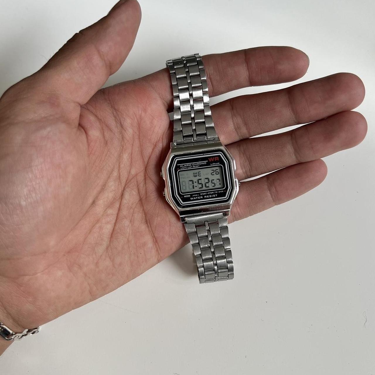 y2k 2000s vintage retro casio like style silver... - Depop