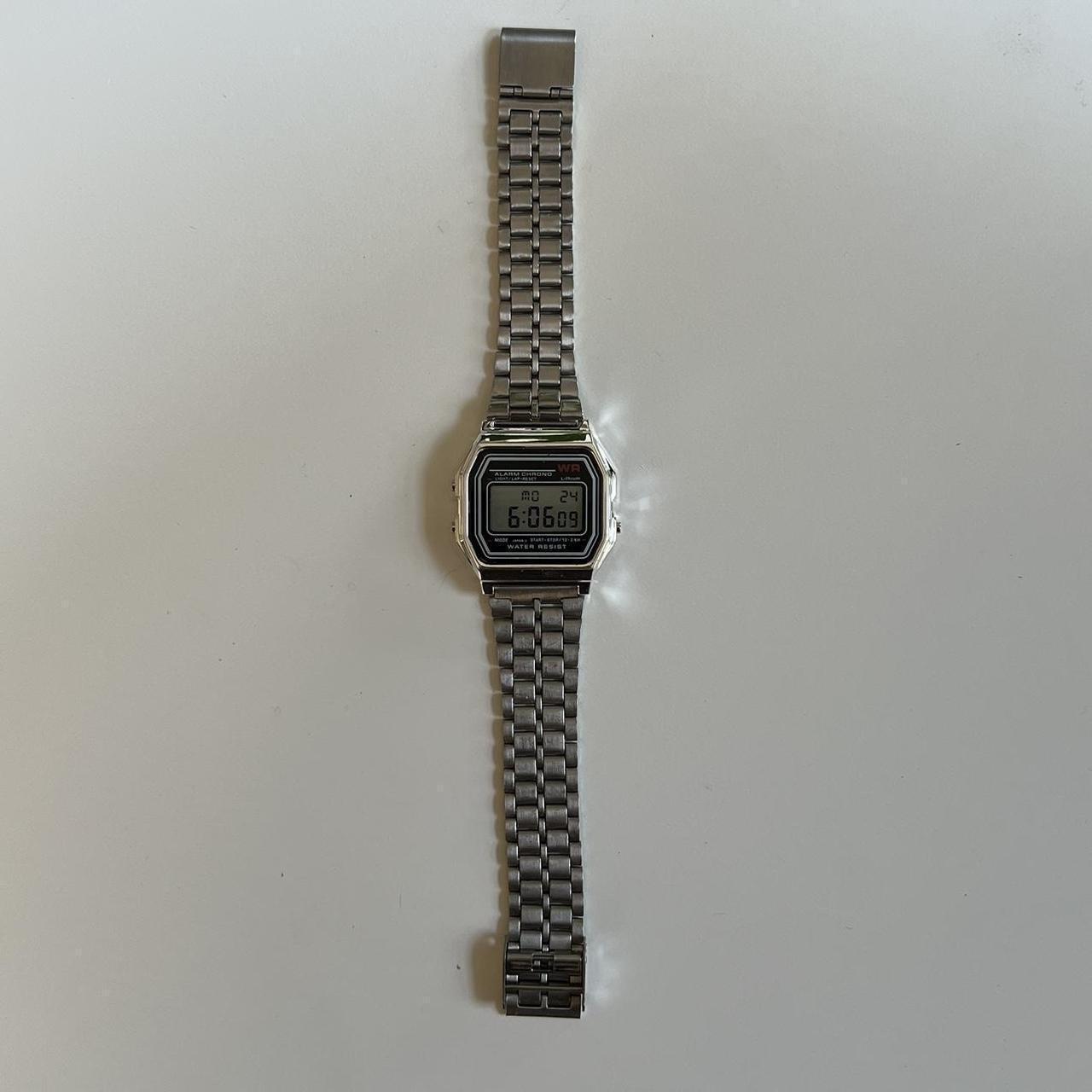 y2k 2000s vintage retro casio like style silver... - Depop